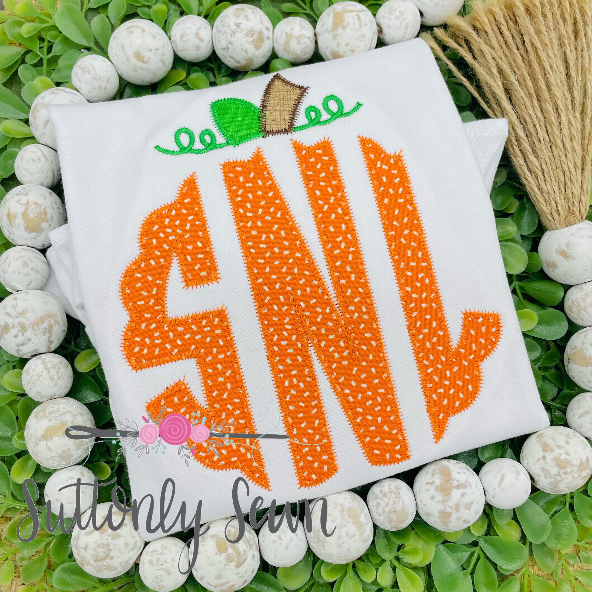 Pumpkin Monogram – Suttonly Sewn