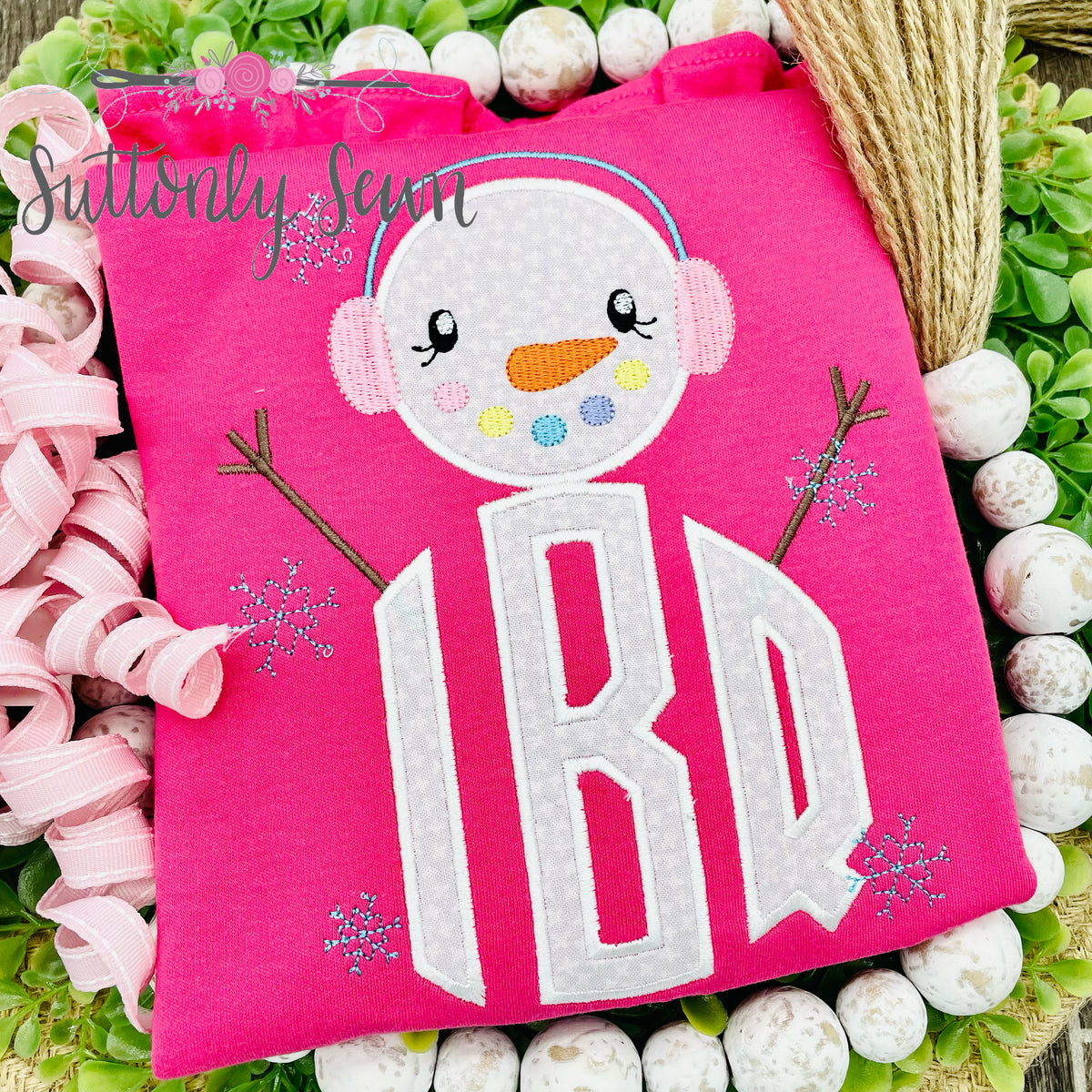 Monogram Snowman – Suttonly Sewn